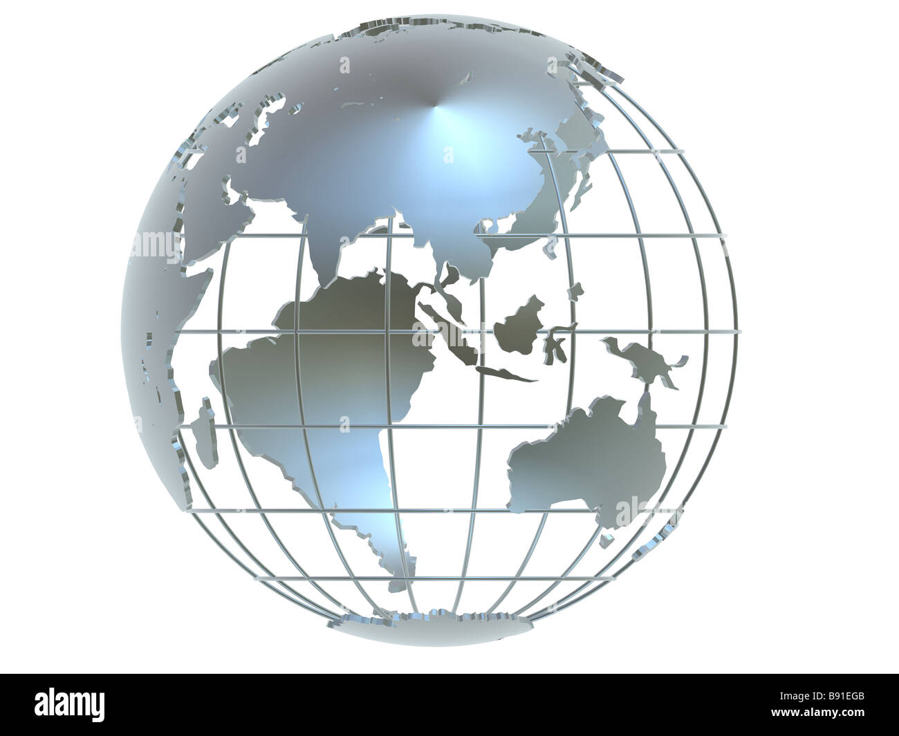 Silver shiny sphere globe hi-res stock photography and images - Alamy