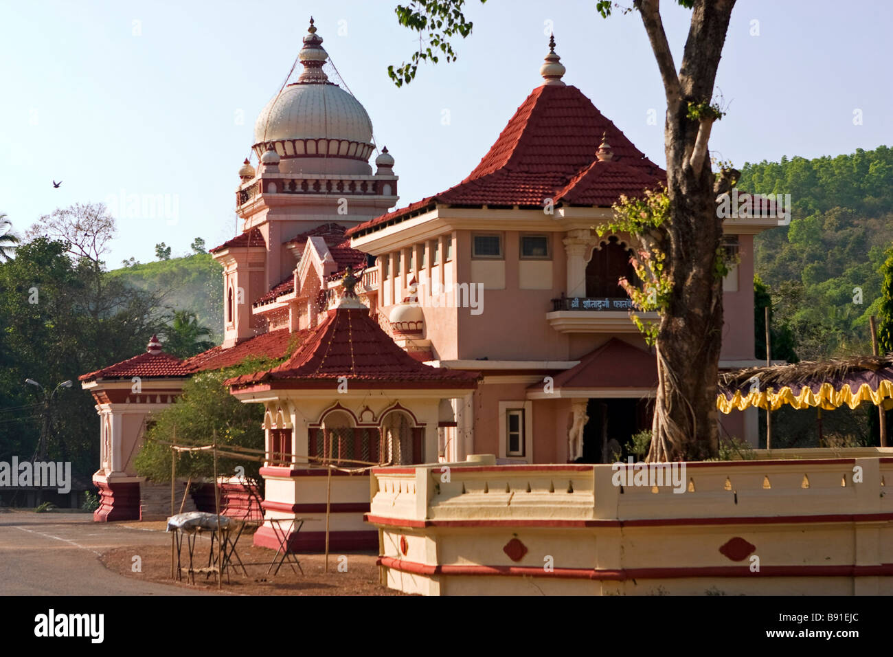 Hindu temple tower on sunset Stock Photo - Alamy