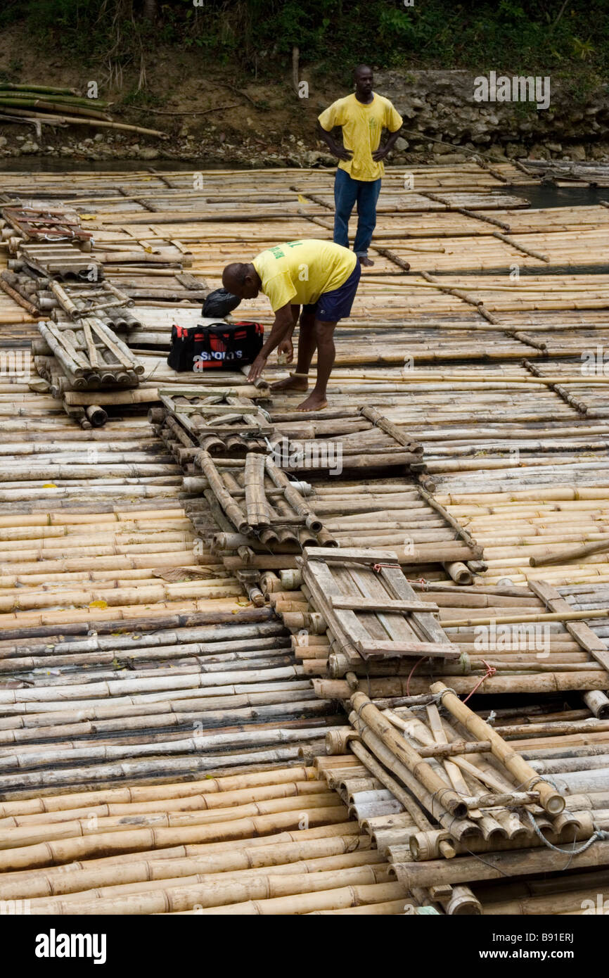 Jamaican rafts and captains Stock Photo - Alamy