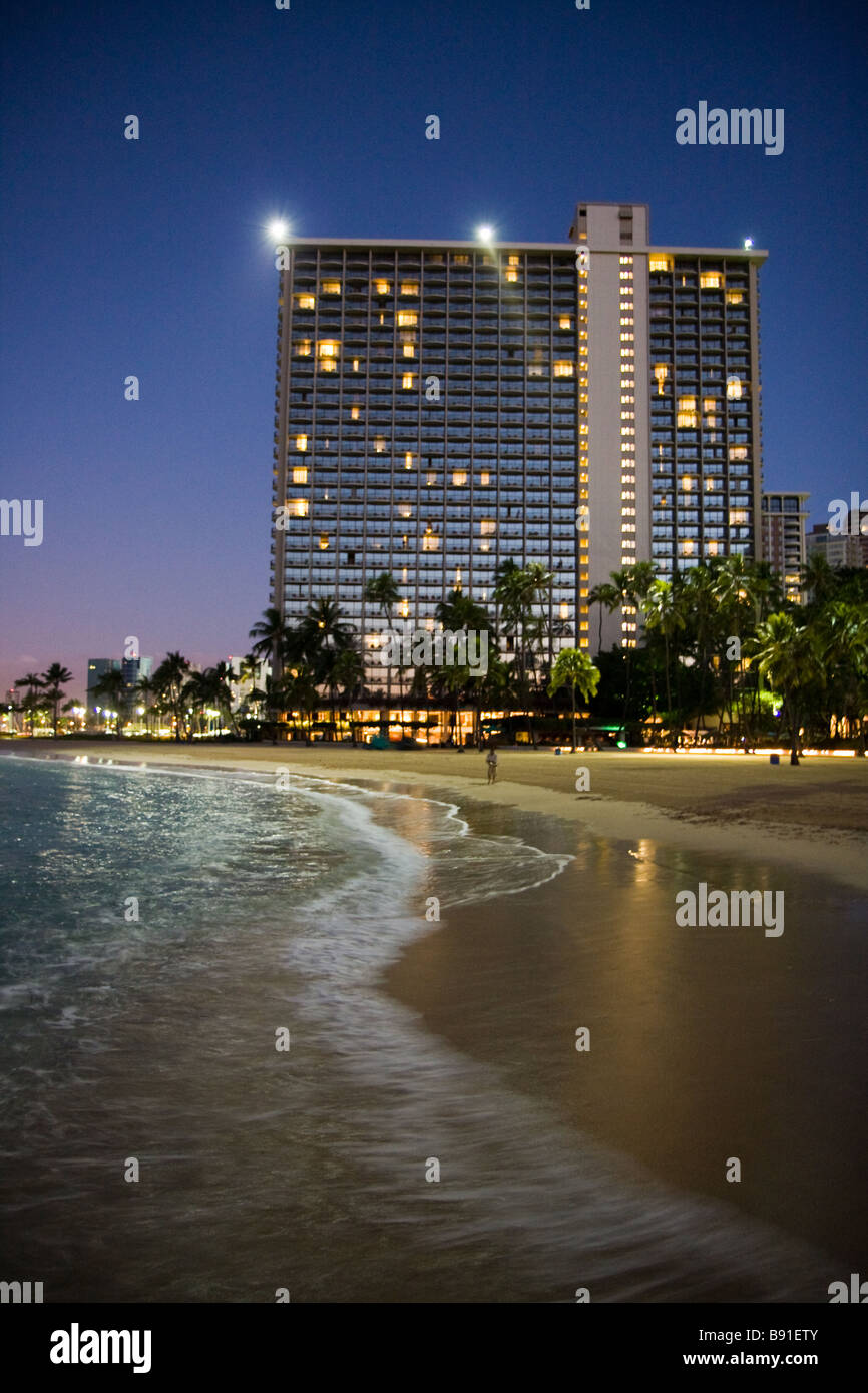 big hotel on waikiki Stock Photo - Alamy
