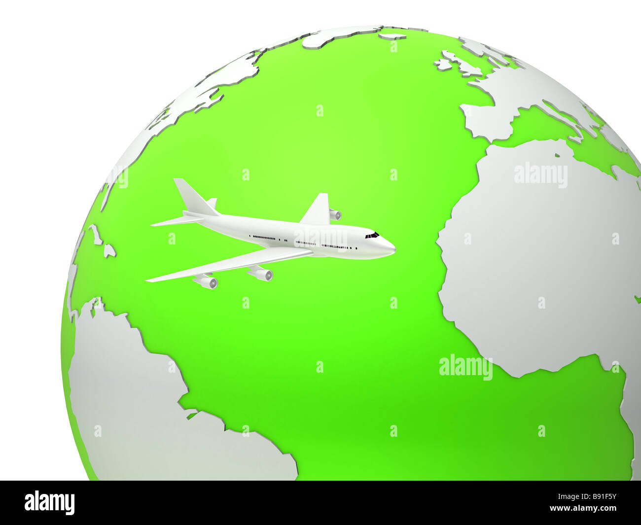 Globe and plane hi-res stock photography and images - Alamy