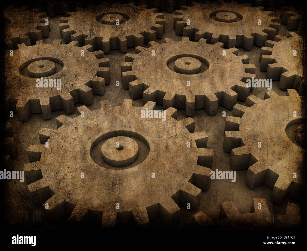 Meshed gears hi-res stock photography and images - Alamy