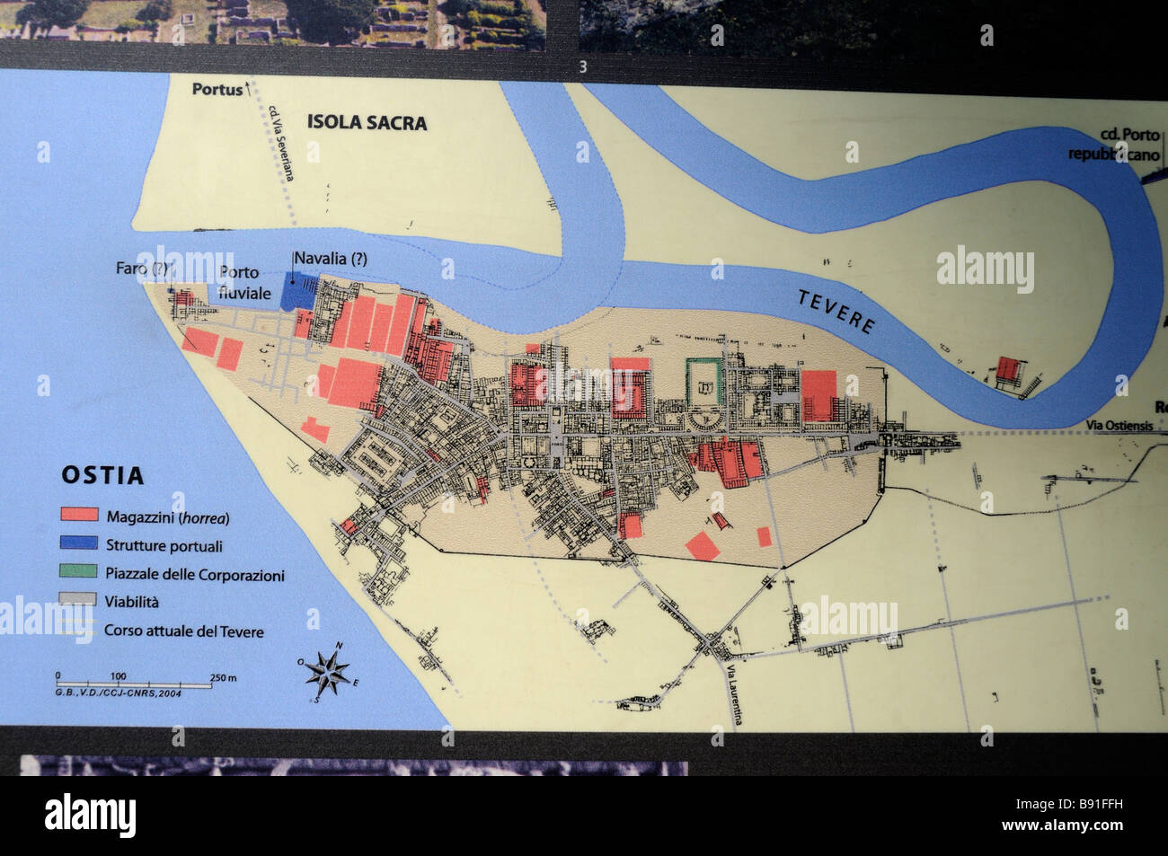 The archaeological site of Ostia Antica which was the old port of Rome ...