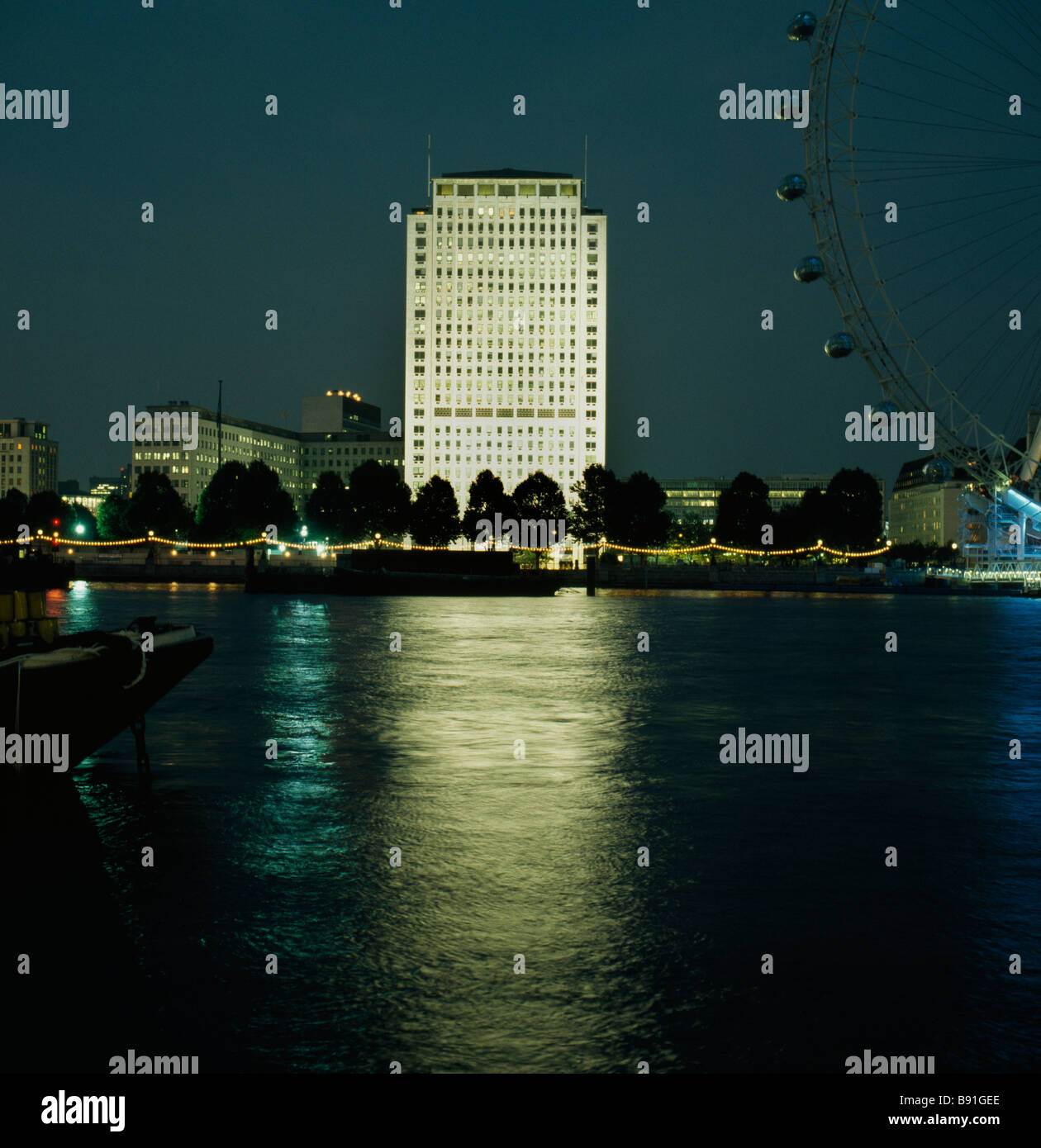 Shell Centre on the river Thames, South Bank, London Stock Photo - Alamy