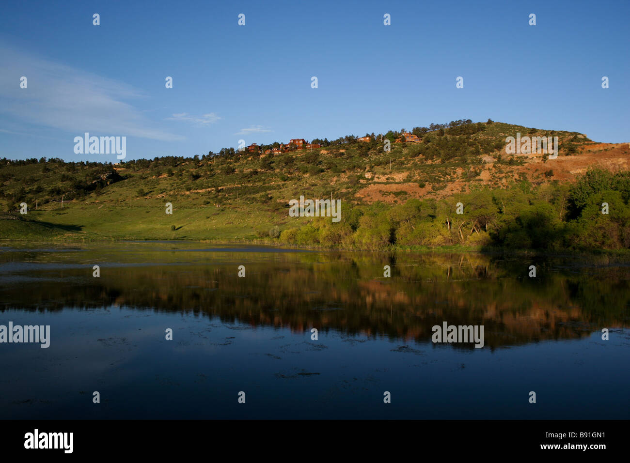 Dixon Reservoir at sunrise Stock Photo - Alamy
