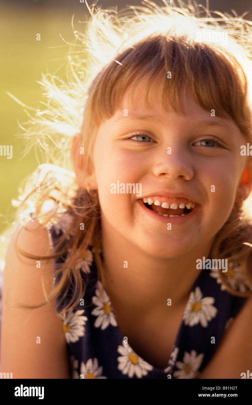Little girl smiling Stock Photo - Alamy
