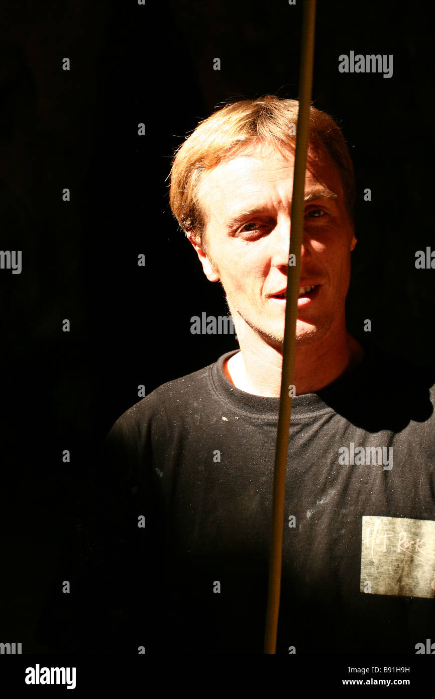 belaying a climber Stock Photo - Alamy