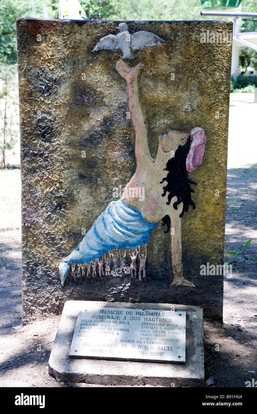 Memorial to the masacre of the Palomitas Stock Photo - Alamy
