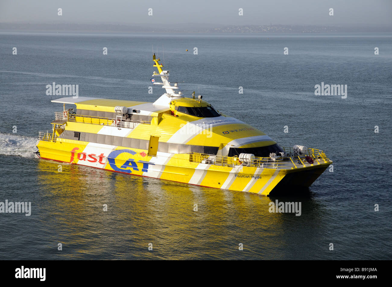Fastcat Ryde approaching Portsmouth Harbour with a backdrop of the ...