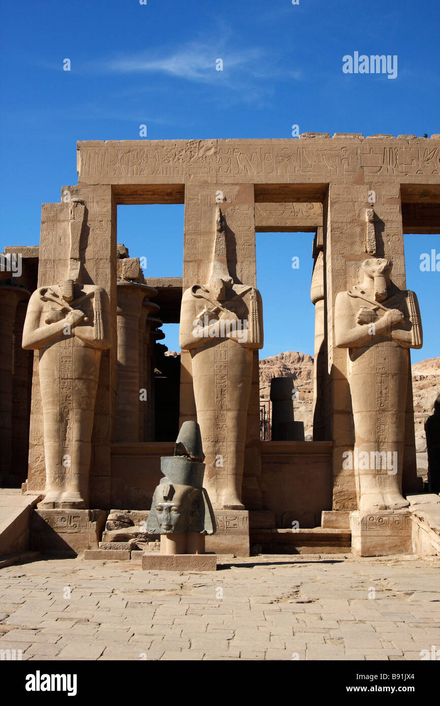 Osiris pillars, The Ramesseum [Mortuary Temple] of Ramses ii, "West ...
