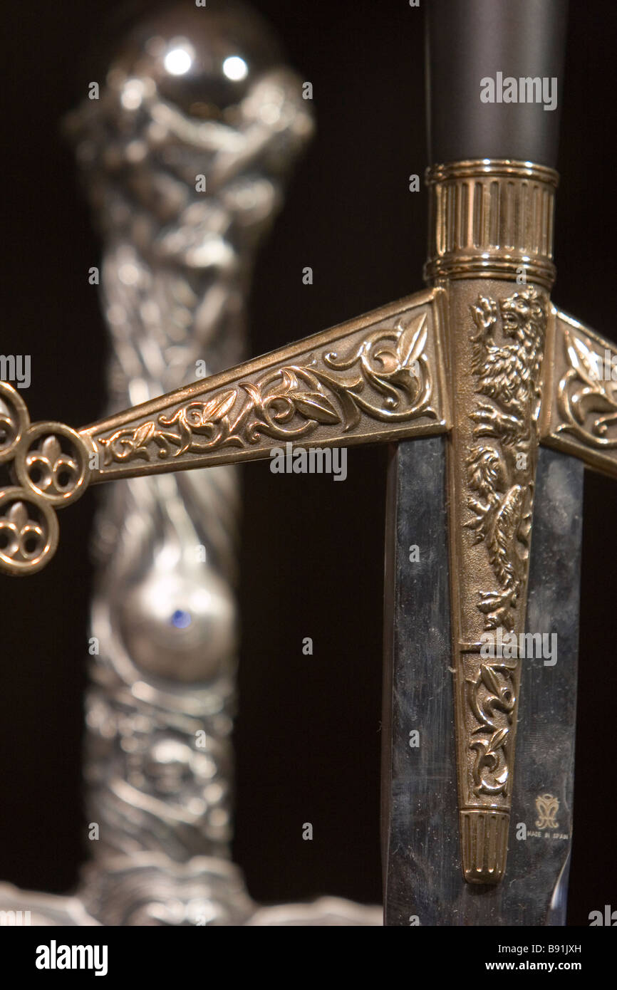 Sword hilt details Stock Photo - Alamy
