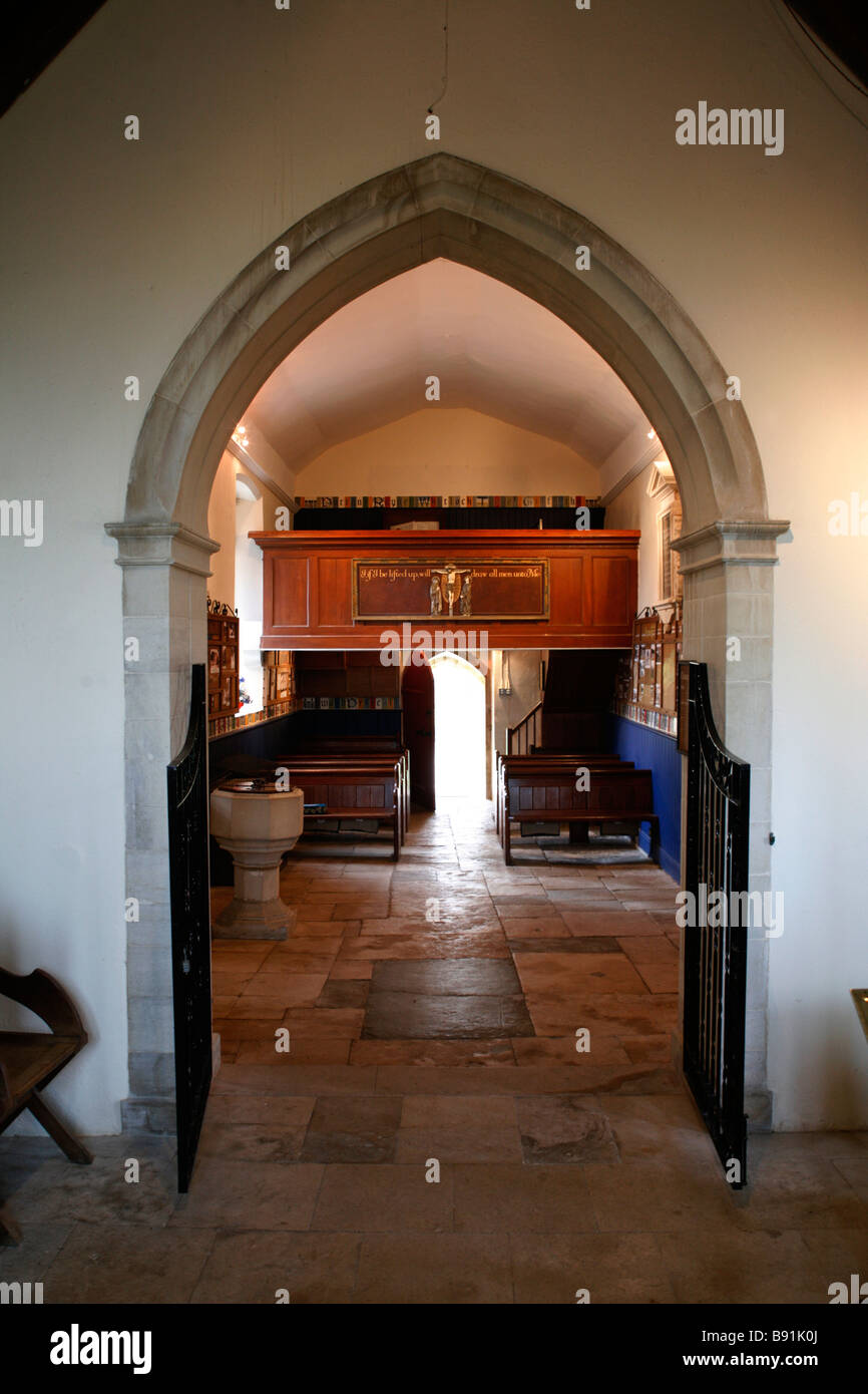 Tyneham Church Interior Dorset Stock Photo - Alamy