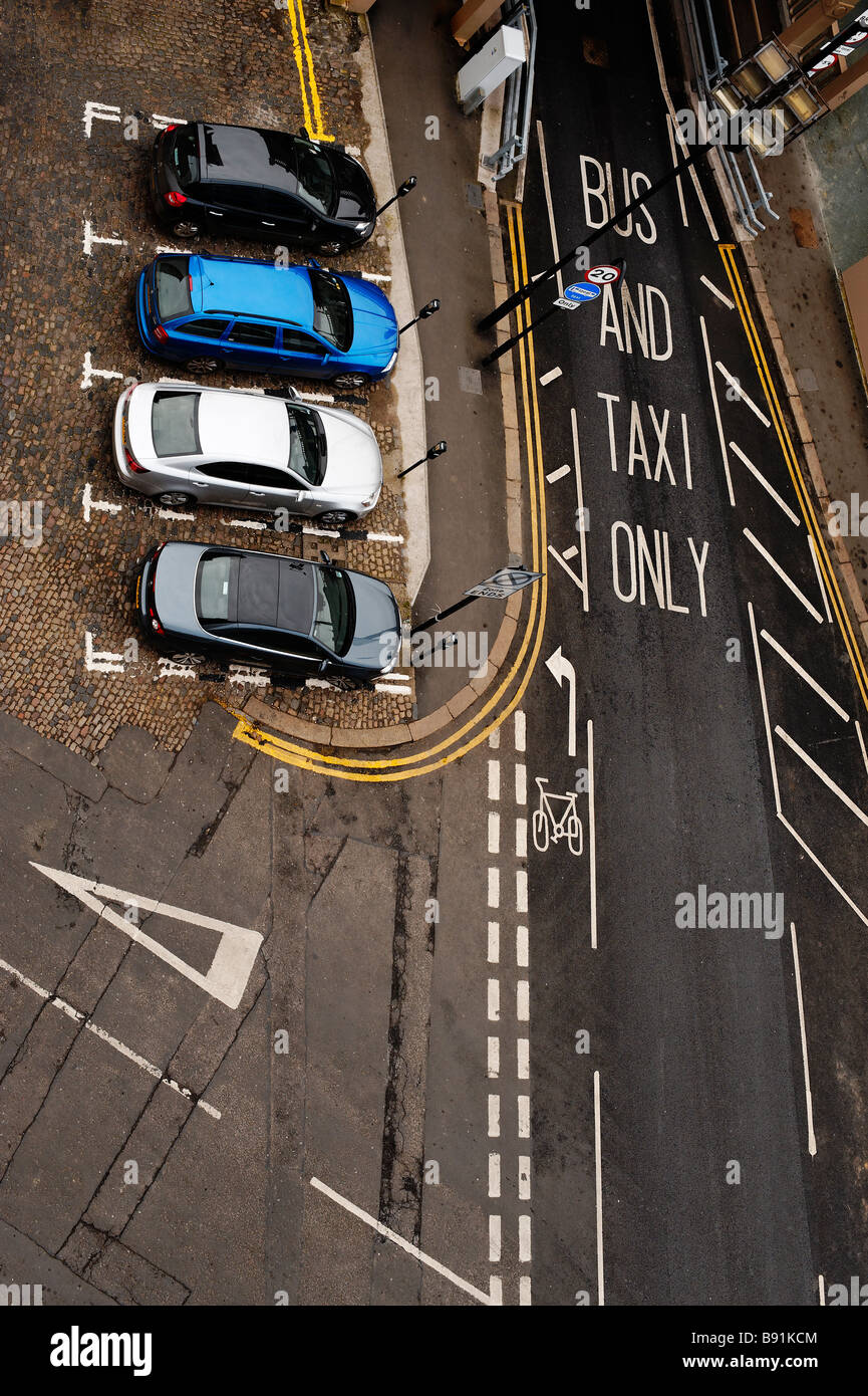 City road with traffic restrictions Stock Photo - Alamy