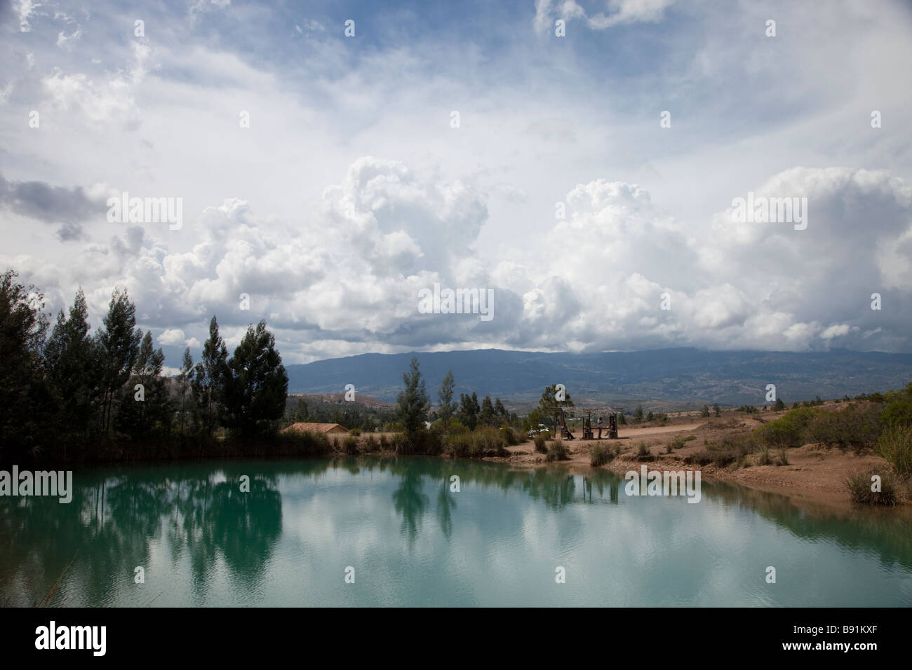 Pozos Azules (Blue Lagoons) near the historic Colombian town of Villa ...