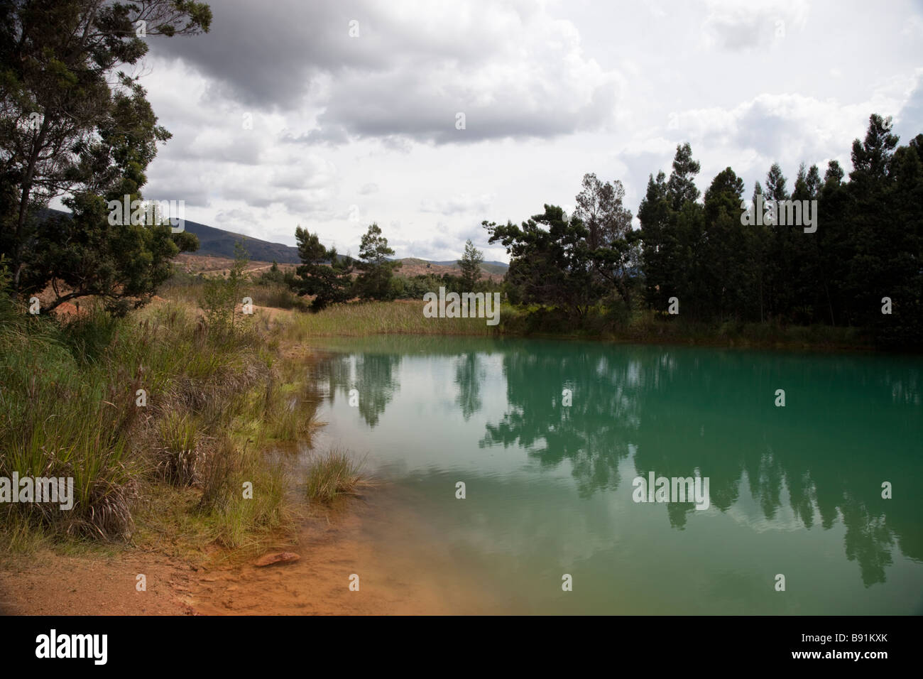 Pozos Azules (Blue Lagoons) near the historic Colombian town of Villa ...