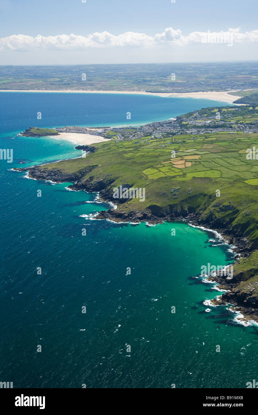 Aerial view st ives cornwall hi-res stock photography and images - Alamy