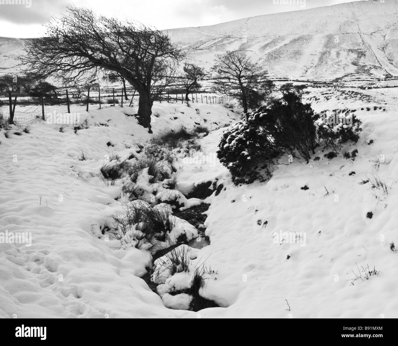 Snow, Mam Tor, Derbyshire, England Stock Photo - Alamy