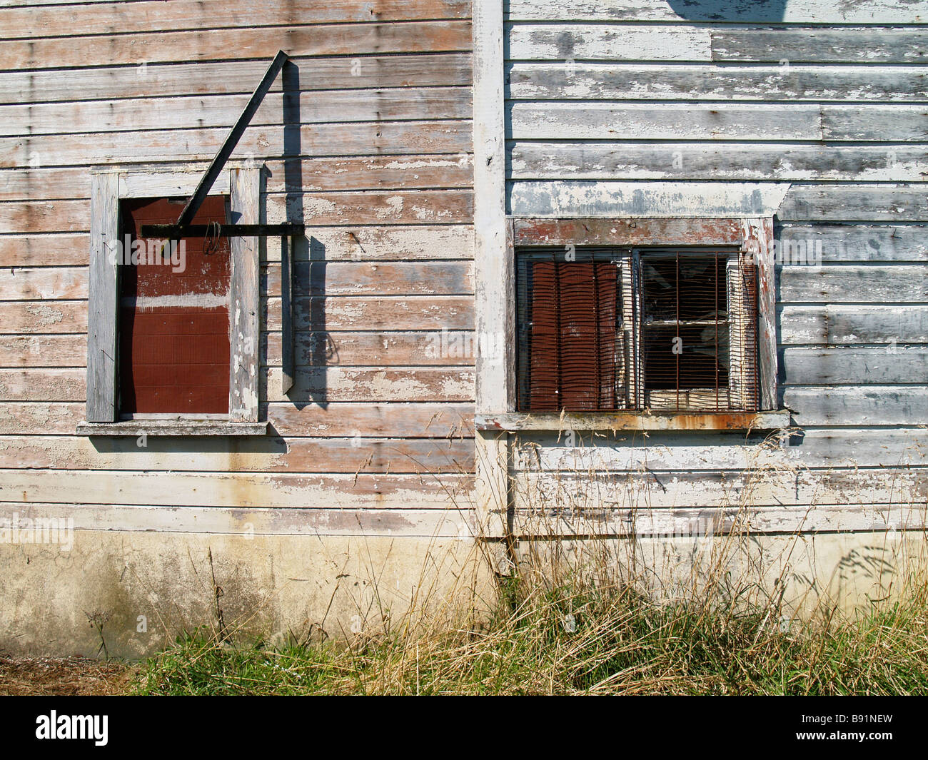 Side of old building, New Zealand Stock Photo - Alamy