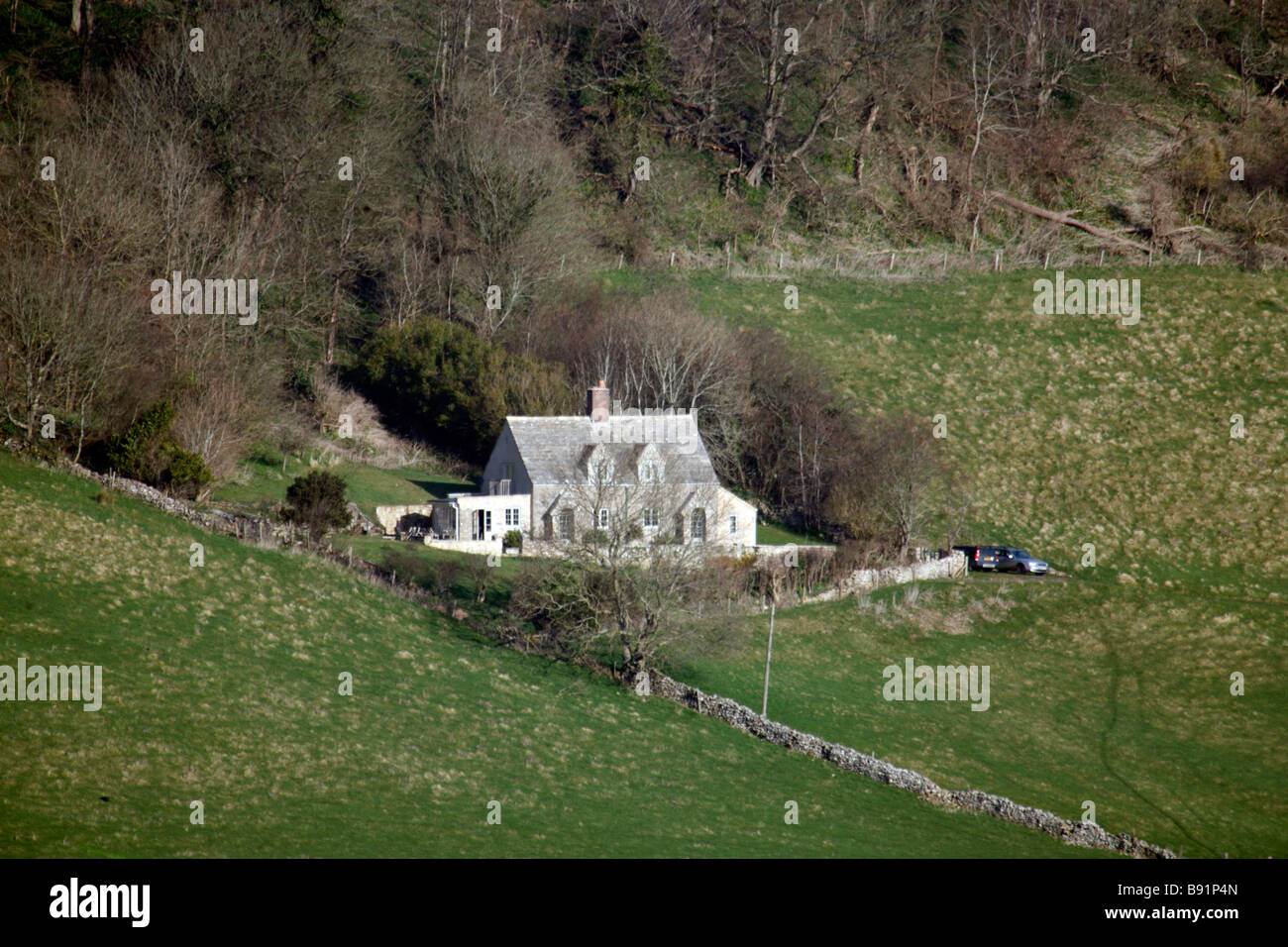 Remote House and Farm Rural Dorset Stock Photo - Alamy