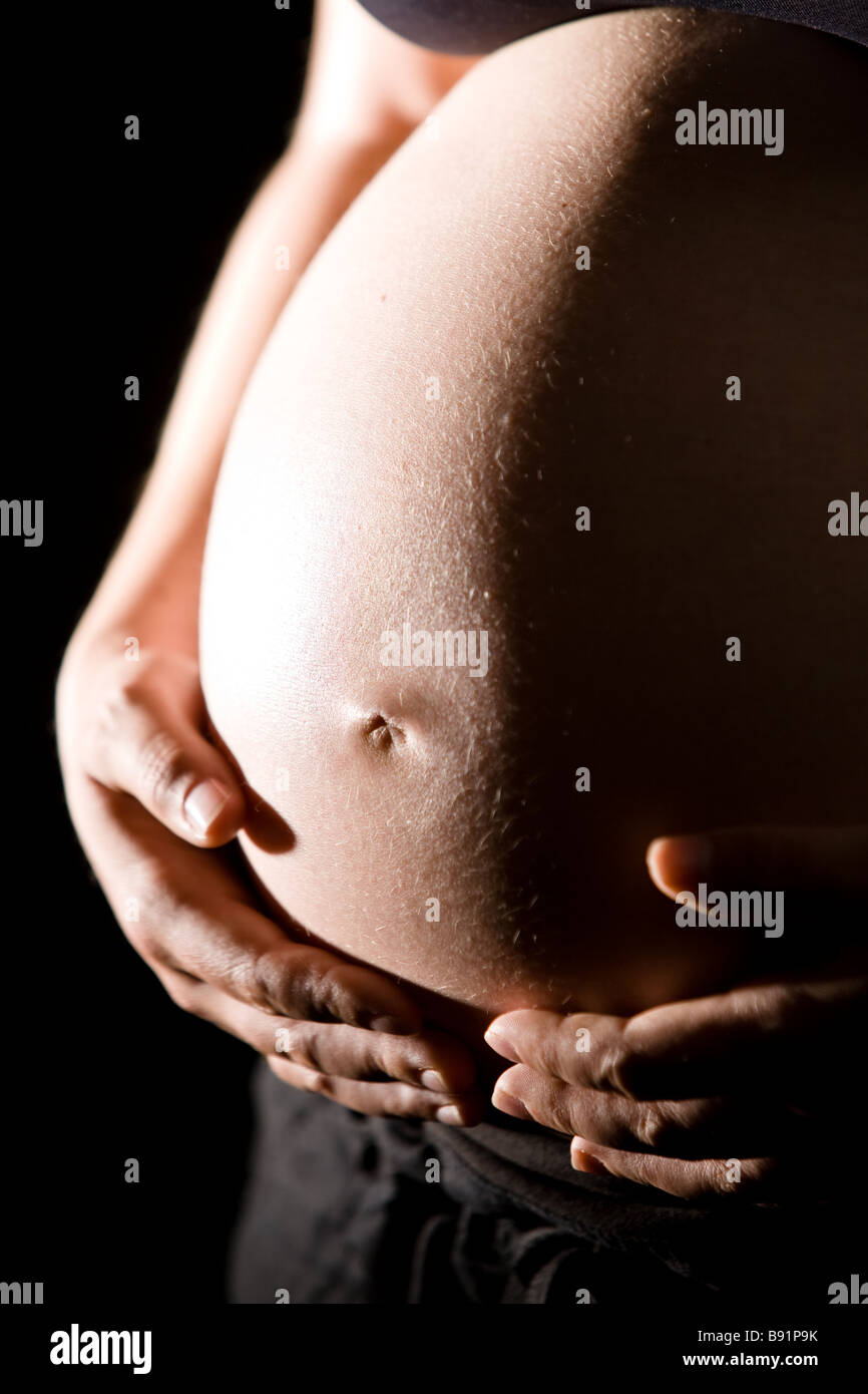 Stock Photo of Pregnant Belly Stock Photo - Alamy