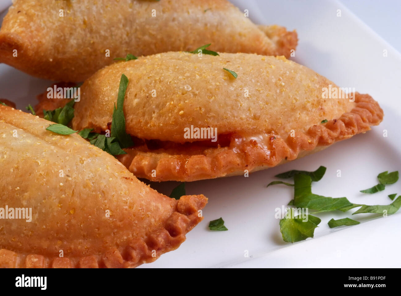 Traditional Latin-American-style stuffed pastry baked Empanadas Stock ...