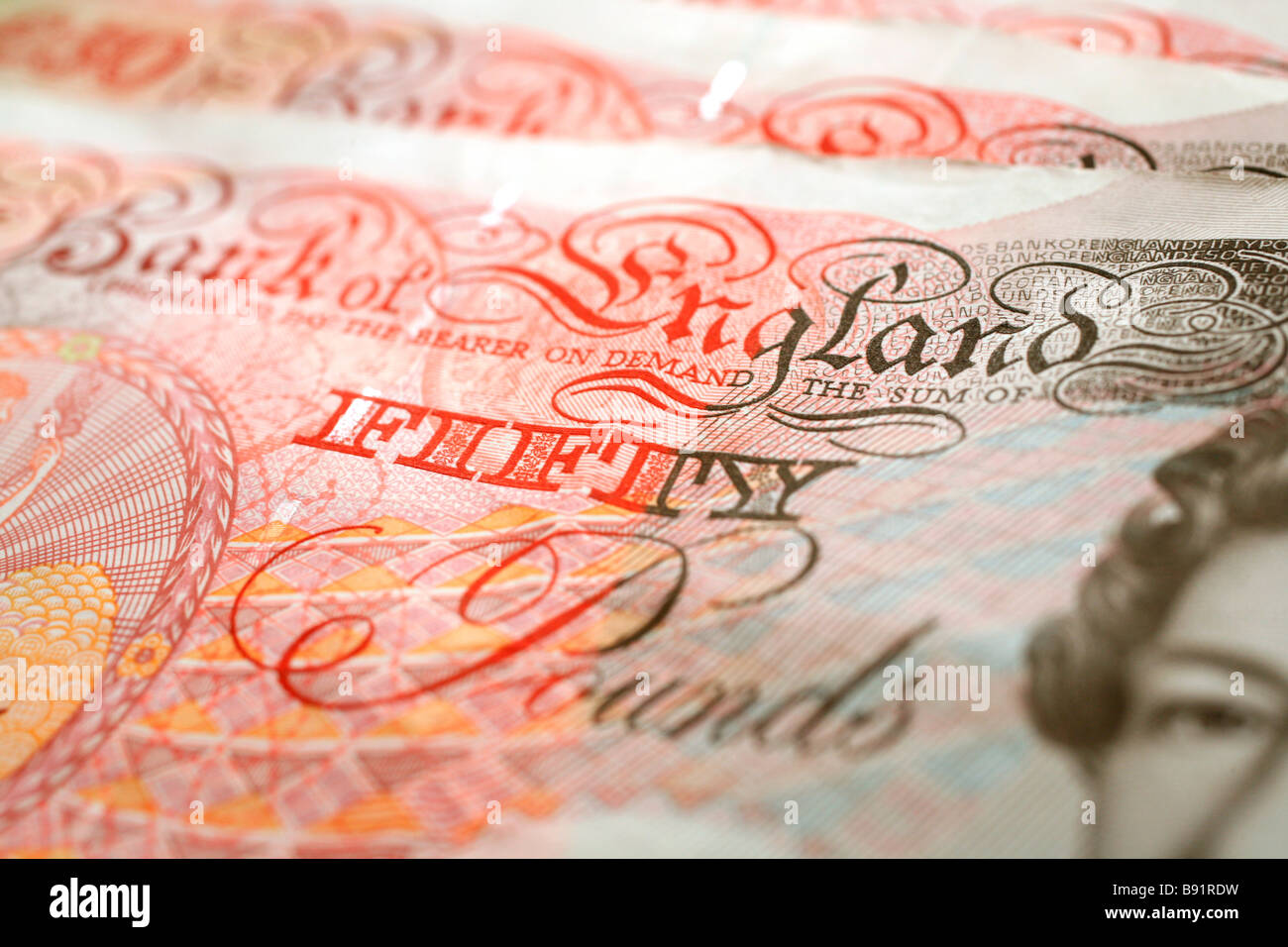 Close up of £50 notes Stock Photo - Alamy