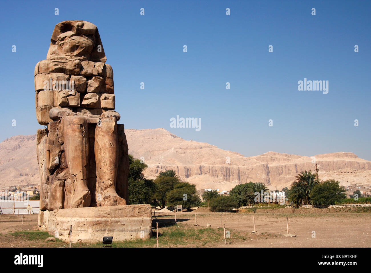 Colossi of Memnon, massive stone statue of Pharaoh Amenhotep III, "West ...