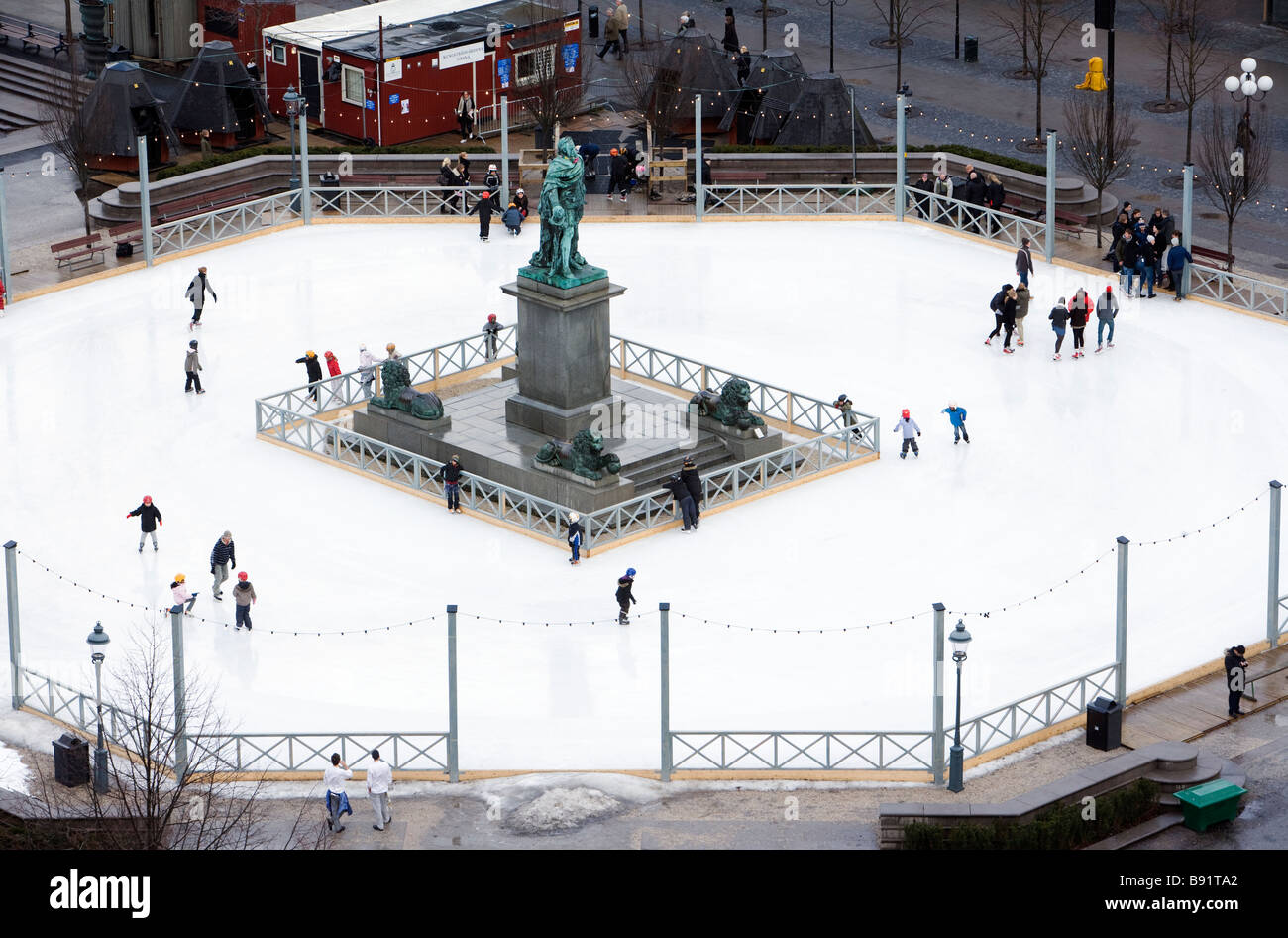 A skating-rink in the middle of Stockholm Sweden Stock Photo - Alamy