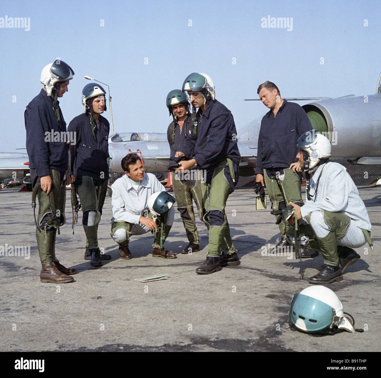 Postflight analysis at the aerodrome Stock Photo - Alamy