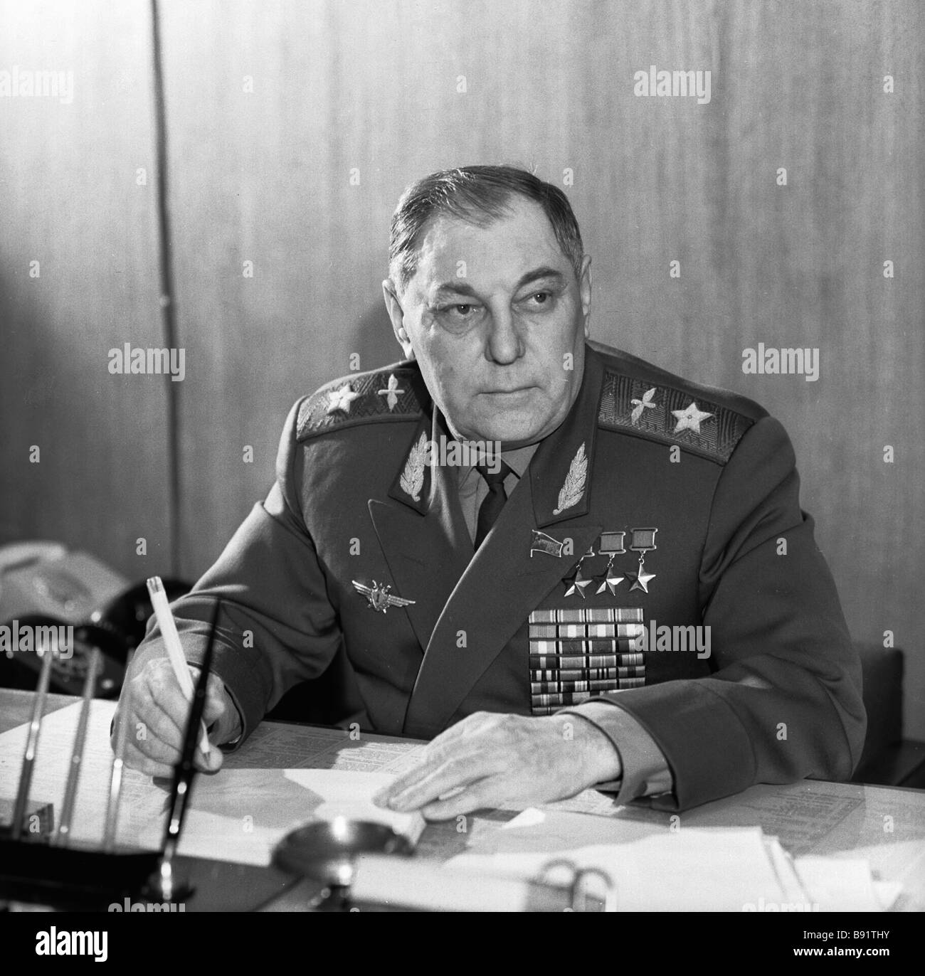 Alexander Pokryshkin trice Hero of the Soviet Union Aviation Marshal ...