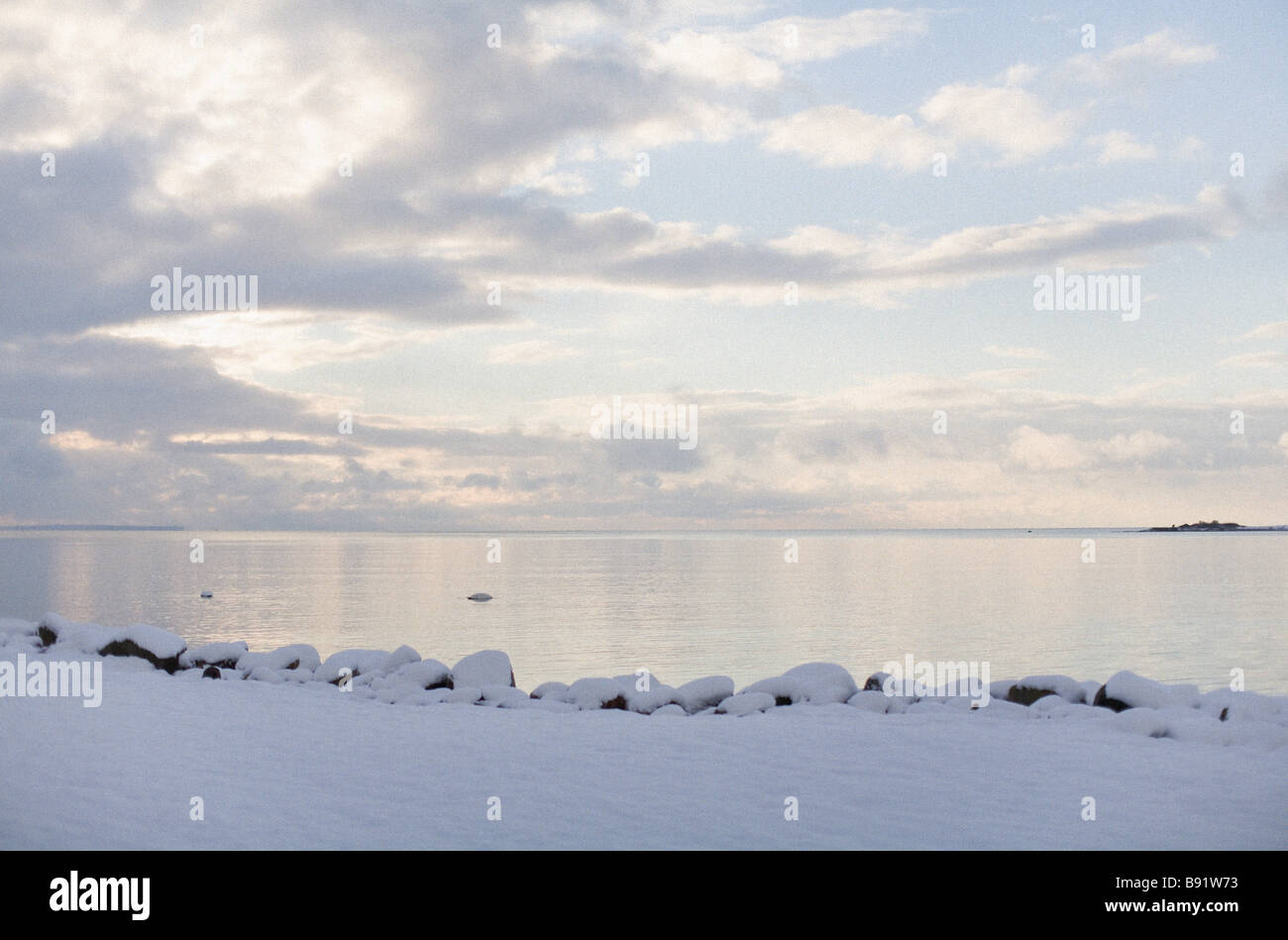 The ocean a winter day Gotland Sweden Stock Photo - Alamy