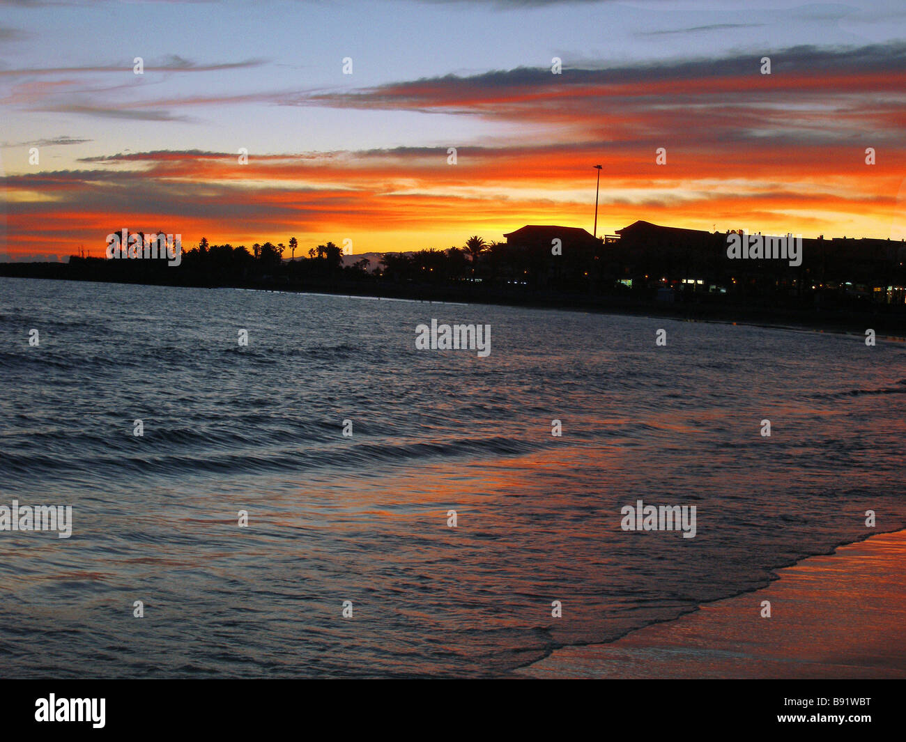 A glorious sunset in Tenerife Stock Photo - Alamy