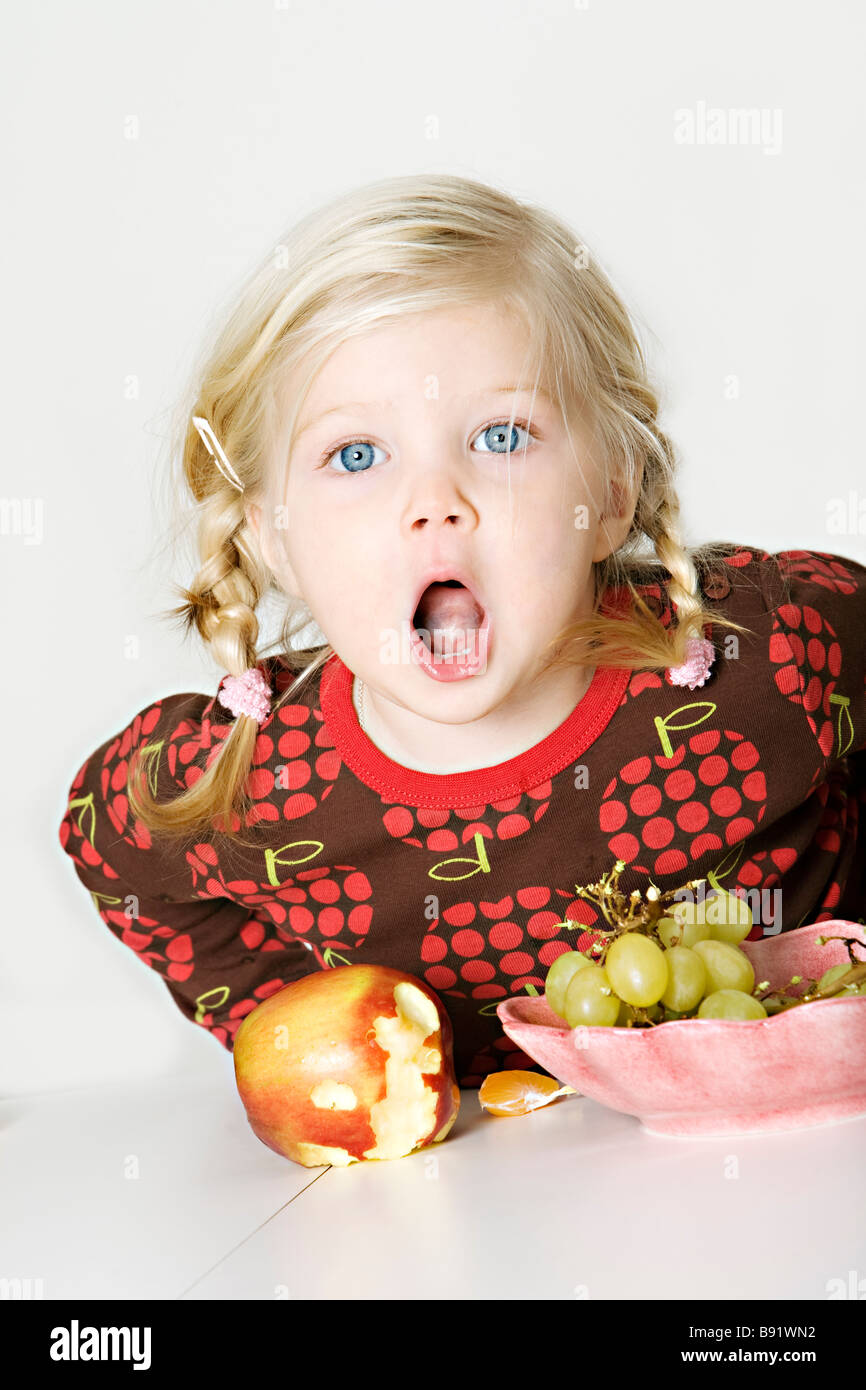 A blond Scandinavian girl at home Sweden Stock Photo - Alamy