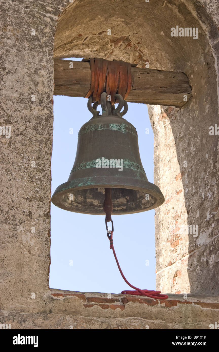 A mission bell, San Juan Capistrano Mission Stock Photo - Alamy
