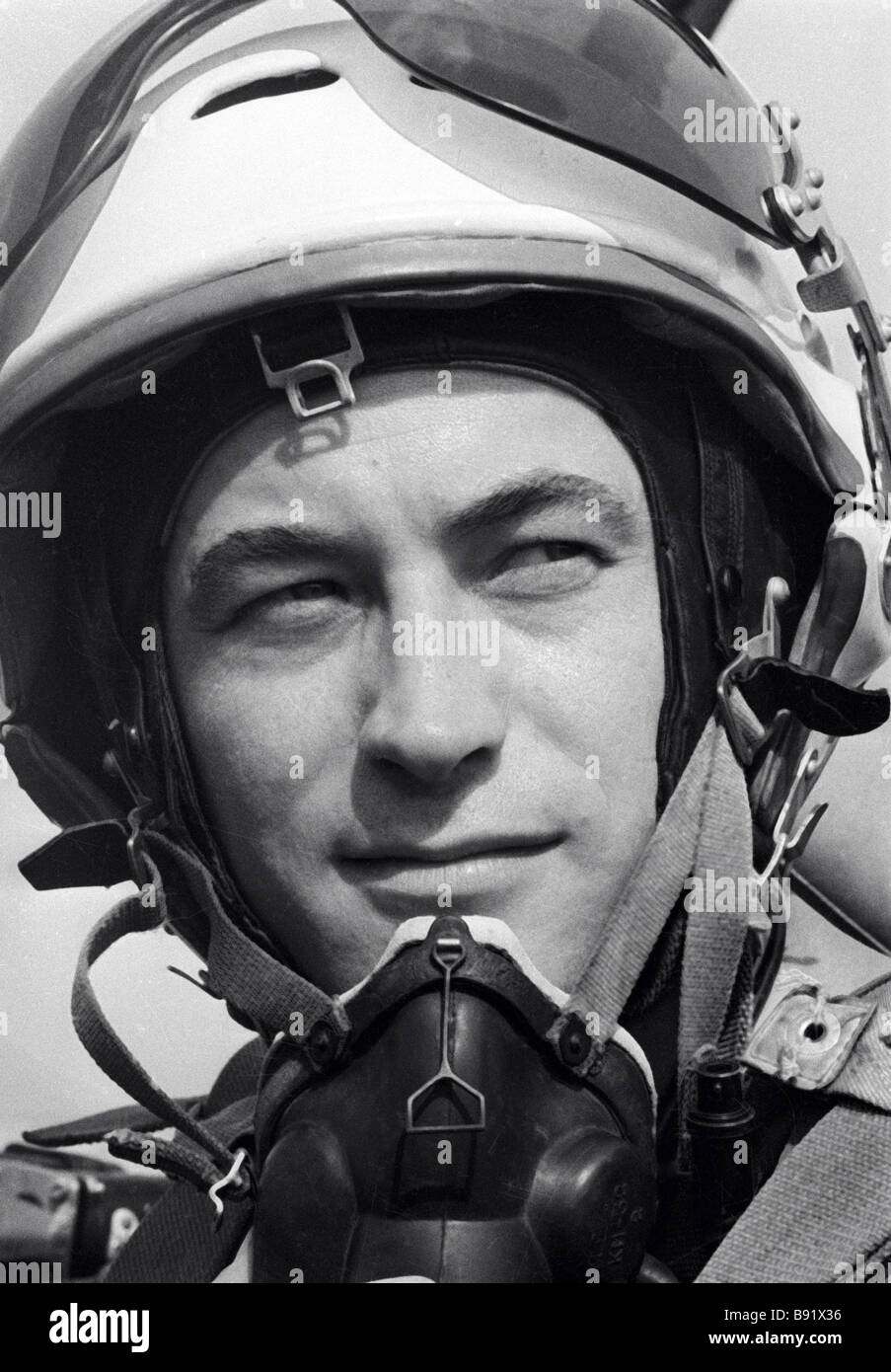 A fighter pilot in high altitude flying outfit Stock Photo - Alamy