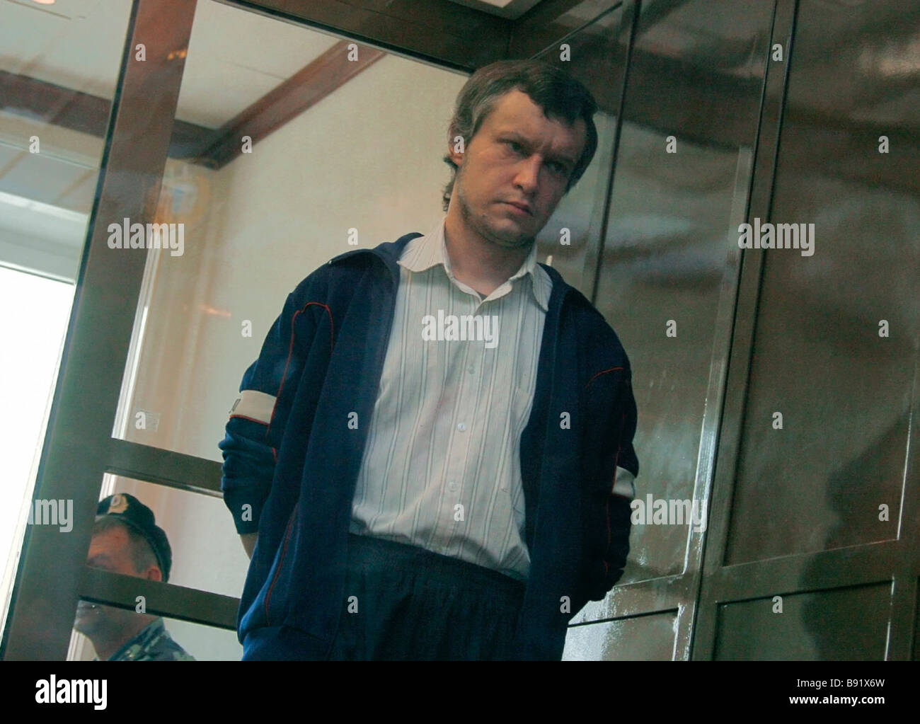 Defendant Alexander Pichushkin before a court hearing in the Moscow ...