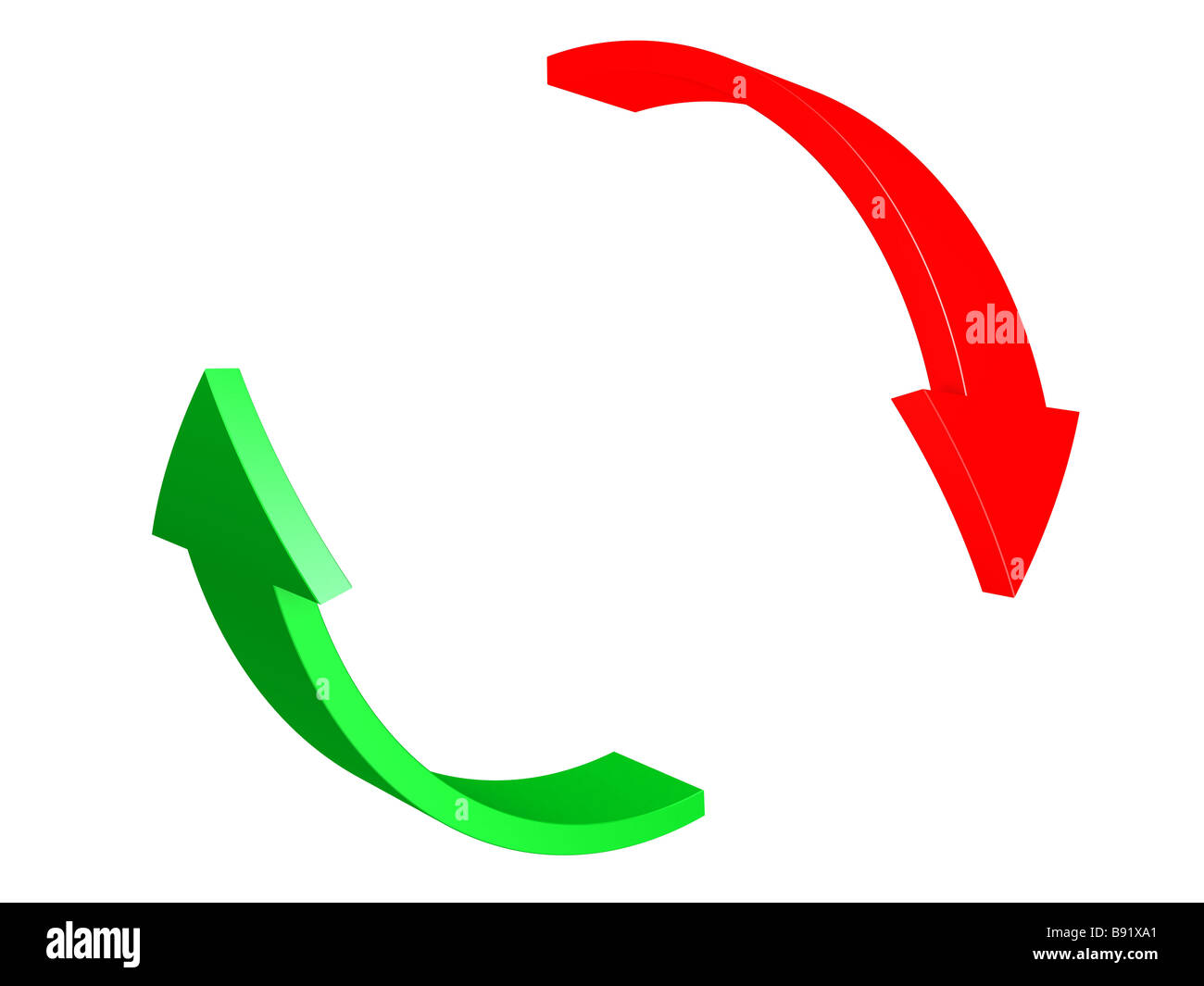 Red arrow 3d curve hi-res stock photography and images - Alamy