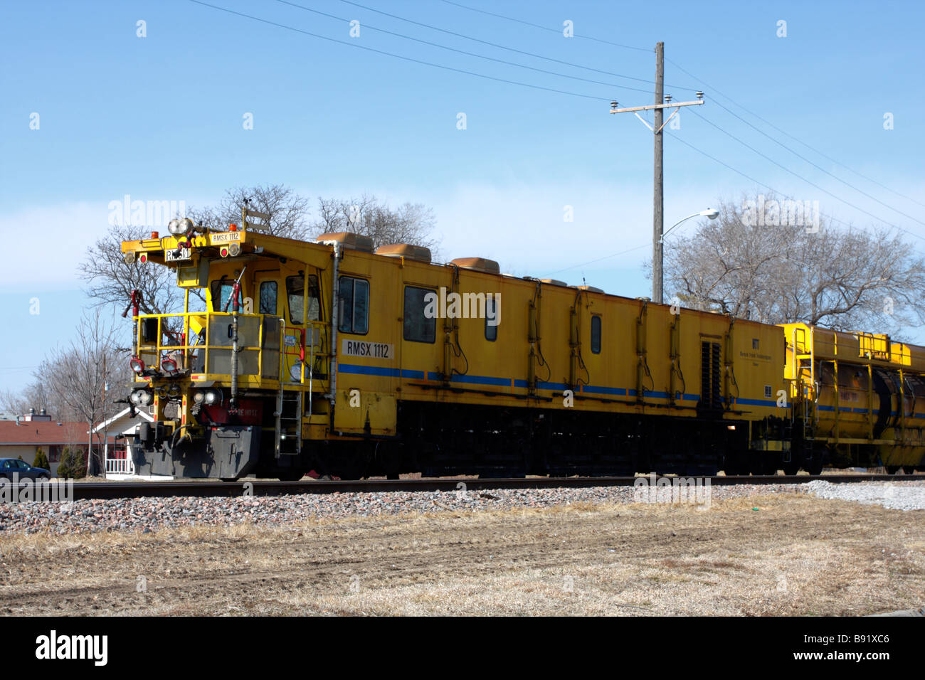 Railroad track repair machine, one end. Front Stock Photo - Alamy Railroad track repair machine, one end. Front Stock Photo - Alamy