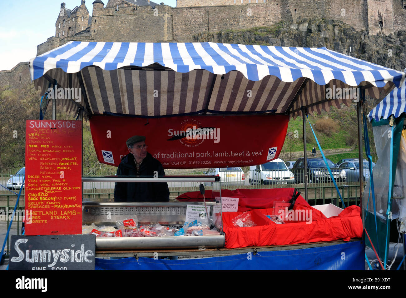 A farmers market in Edinburgh, Scotland Stock Photo - Alamy