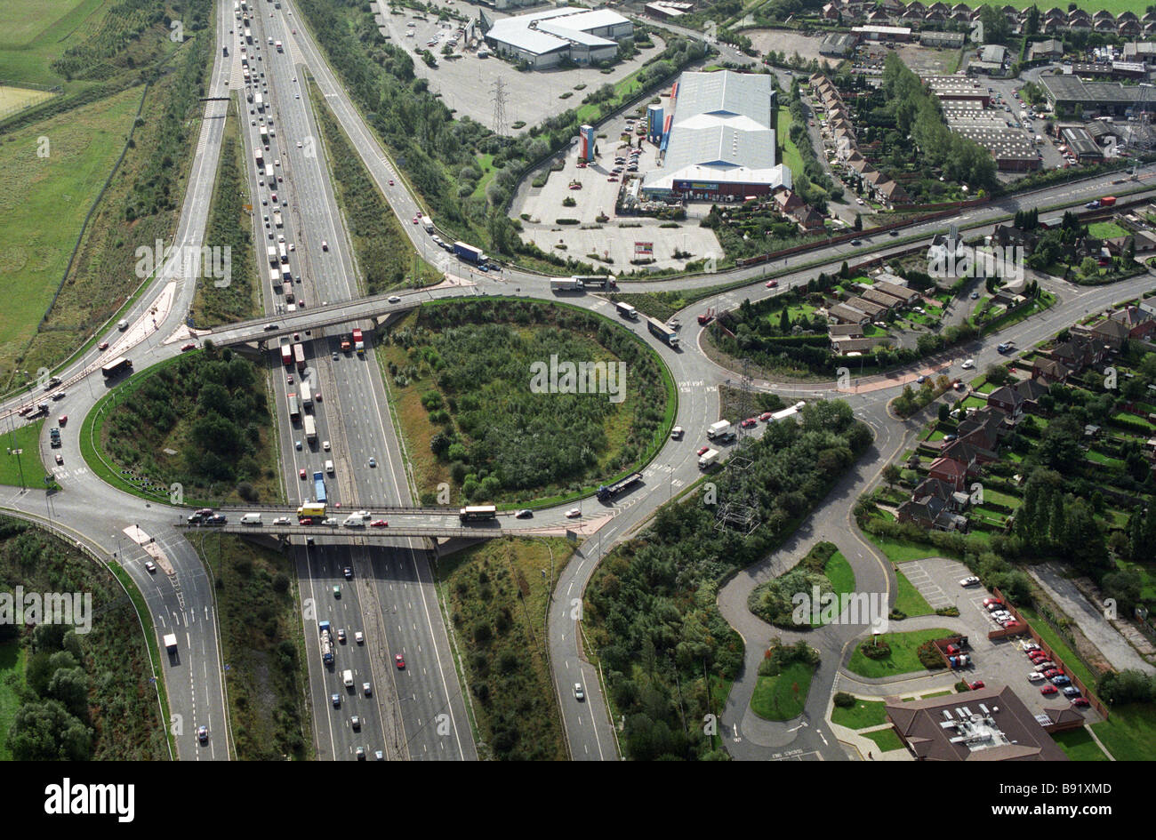 Aerial view of junction 10 of the M6 motorway at Walsall West Midlands ... Aerial view of junction 10 of the M6 motorway at Walsall West Midlands ...