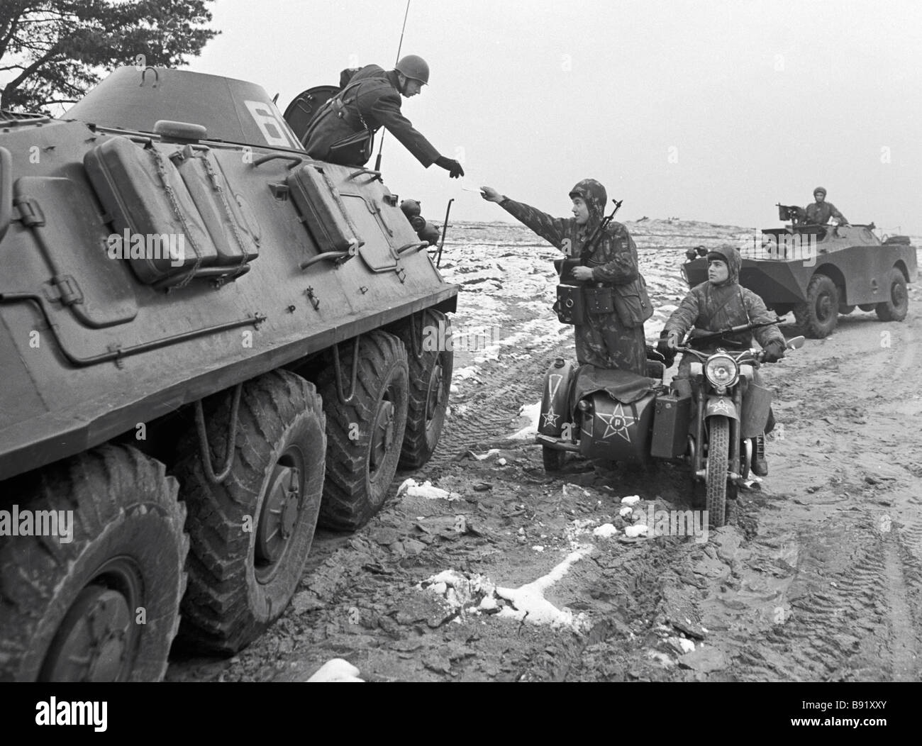 Soviet troops in training East Germany Stock Photo - Alamy