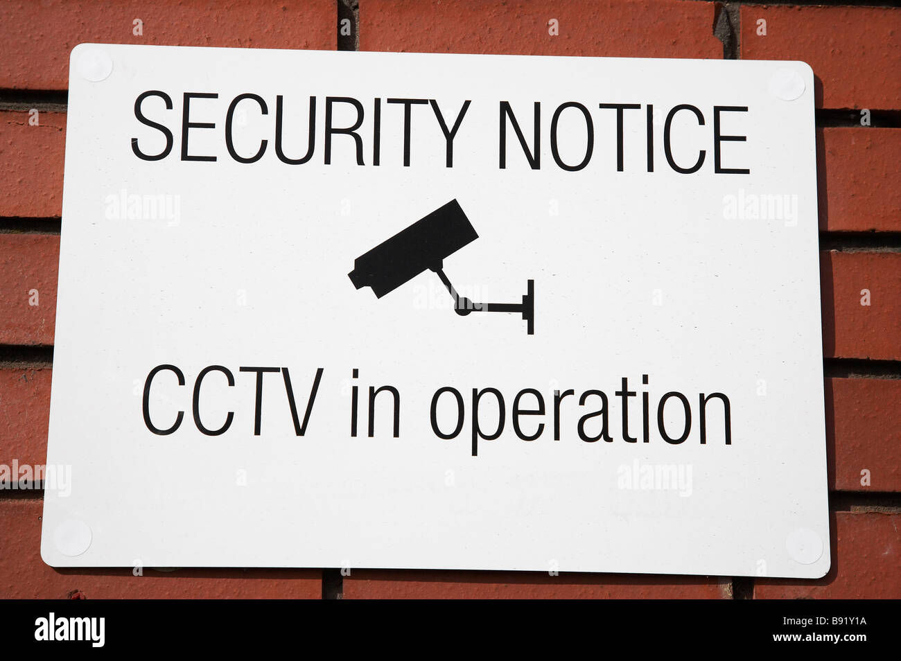 Cctv warning sign hi-res stock photography and images - Alamy
