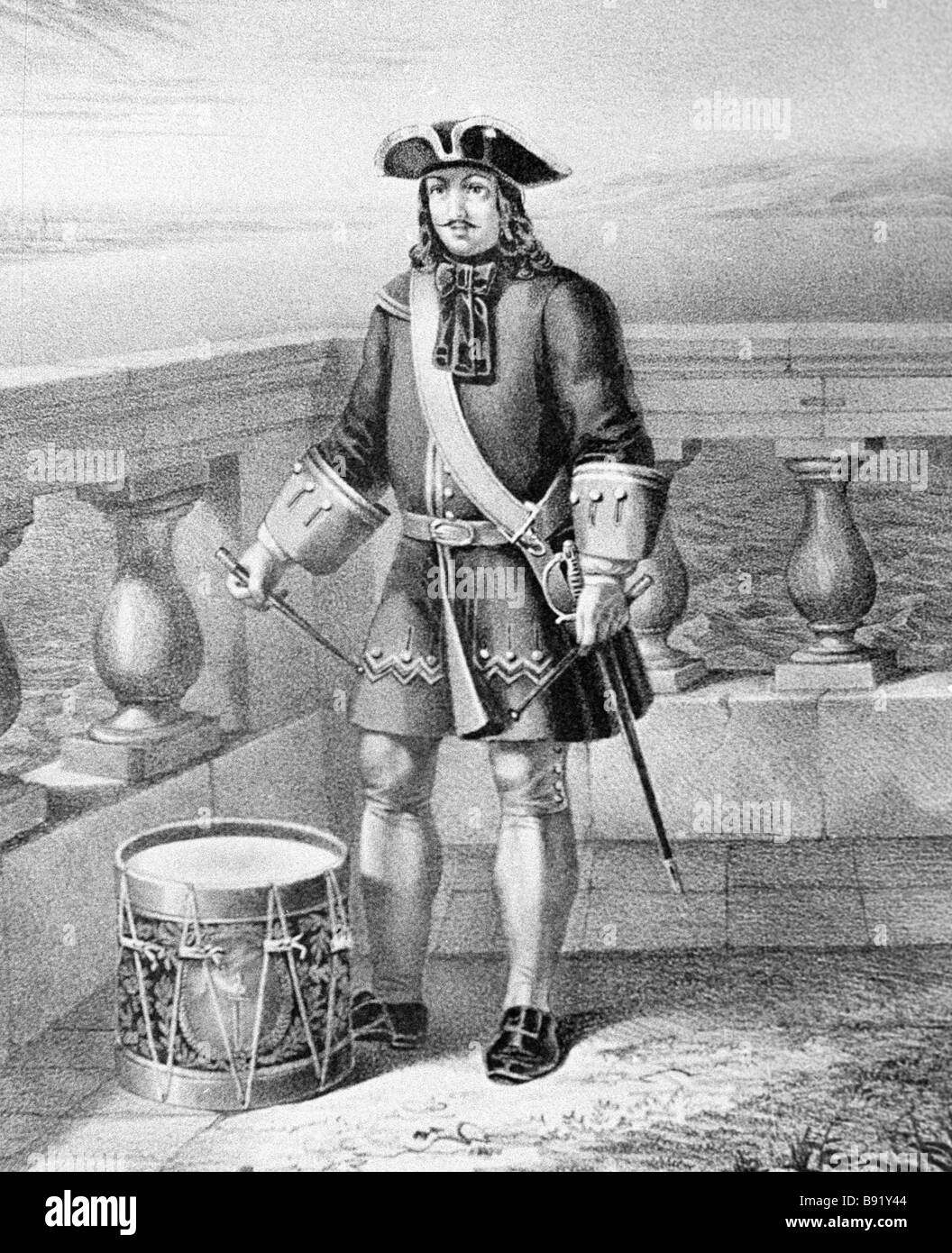 Reproduction of lithograph Drummer of the Imperial Guard s ...