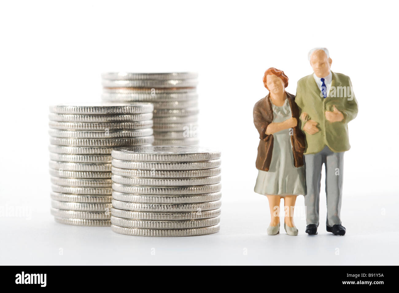 Elderly figures coins hi-res stock photography and images - Alamy