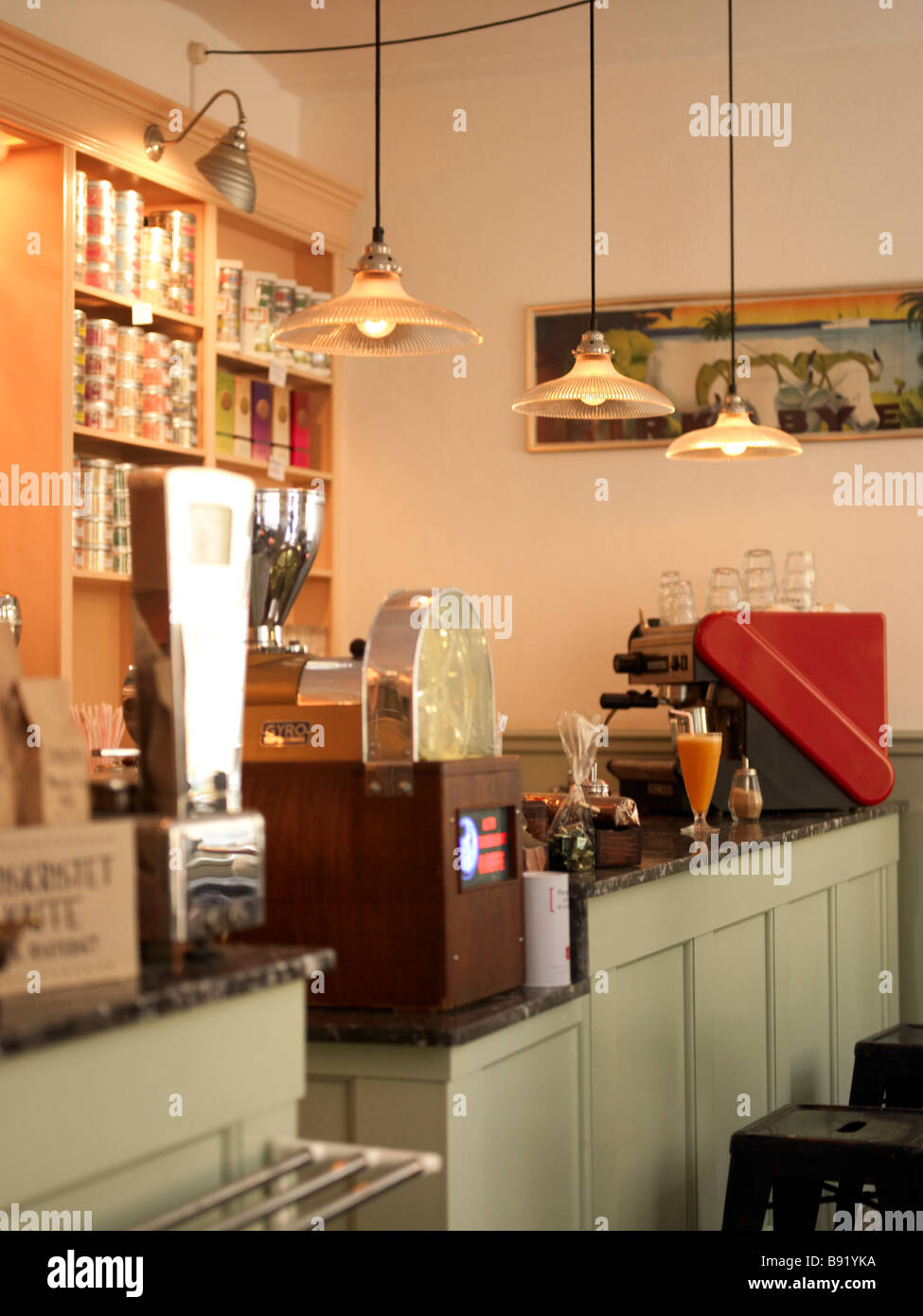 A retro café Stock Photo - Alamy