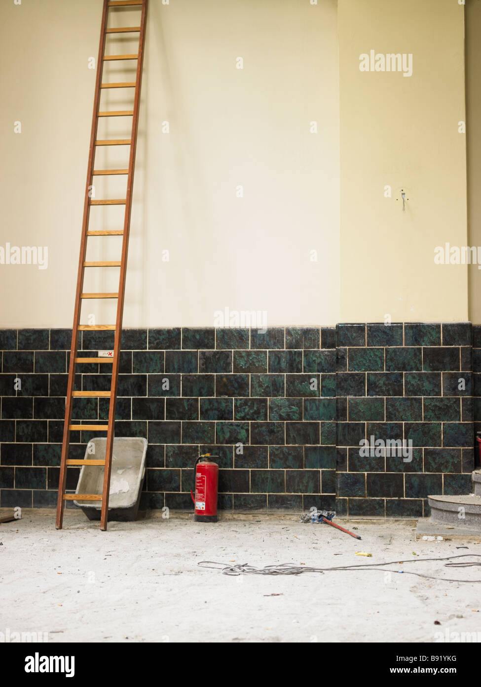 A ladder on a building site Stock Photo - Alamy