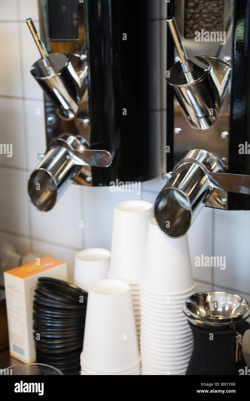 A coffee machine in a café Sweden Stock Photo - Alamy