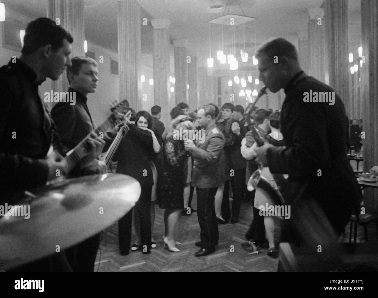 A dancing party in the club of a military unit Stock Photo - Alamy