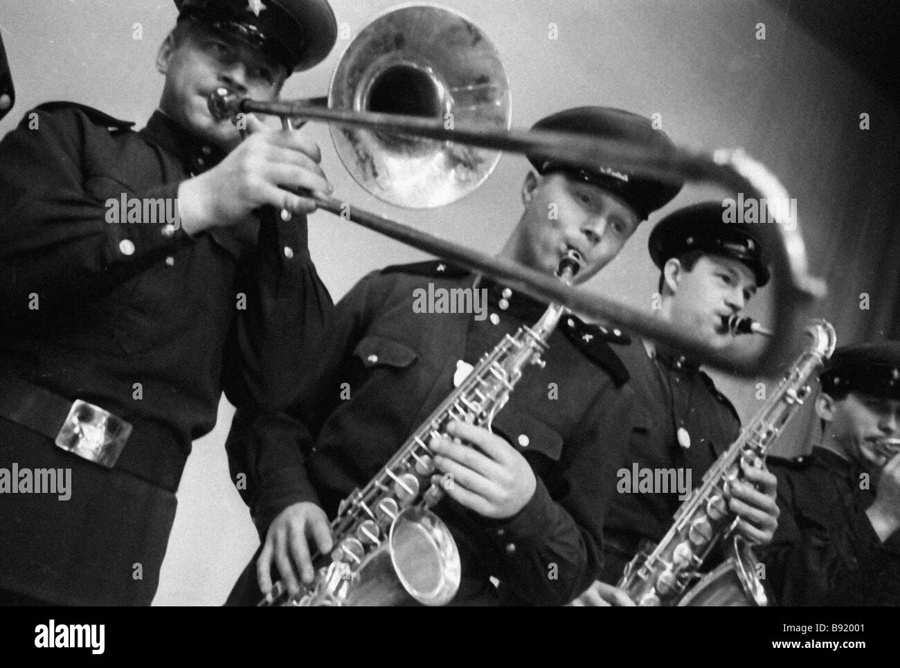 An amateur ensemble called Soldiers friendship in one of military units ...