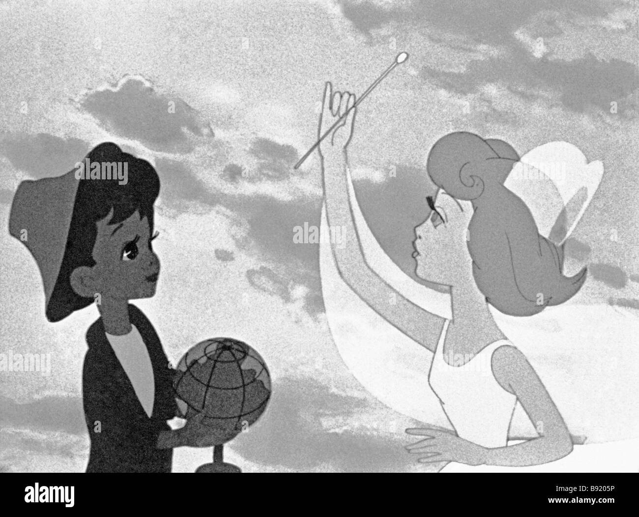 Scene from the animated cartoon The Boy from Naples 1958 adapted to the ...